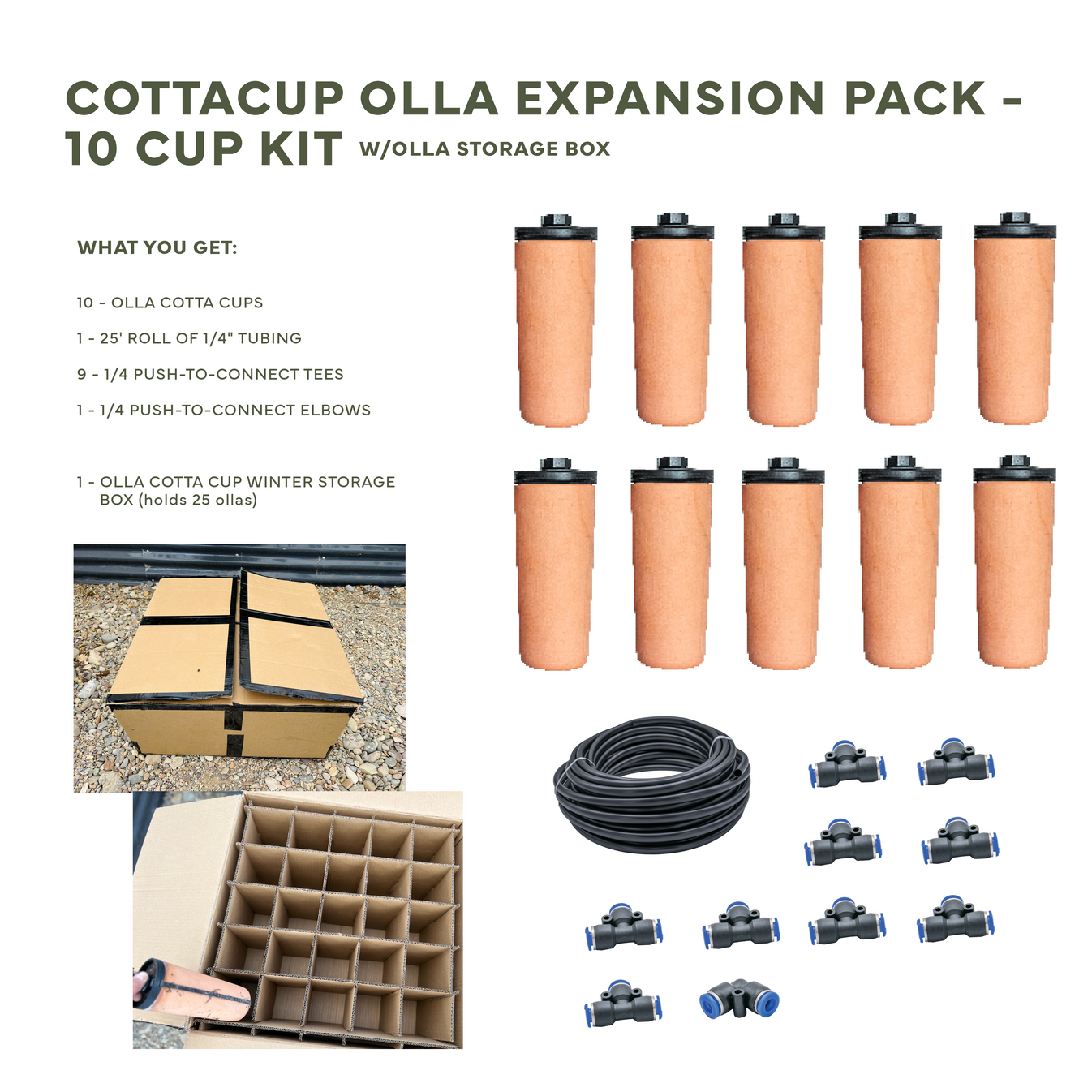 CottaCup Olla Expansion Pack with FREE Winter Storage Olla Box ...