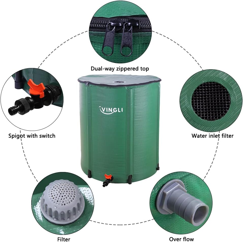 Emergency Rainwater Catchment Collapsible Barrel (50 Gallons) – Thirsty ...