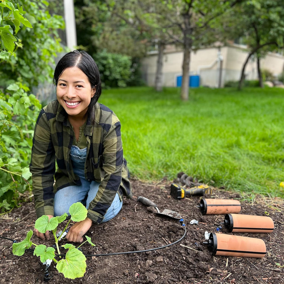 The Thirsty Earth automatic olla watering system for your garden