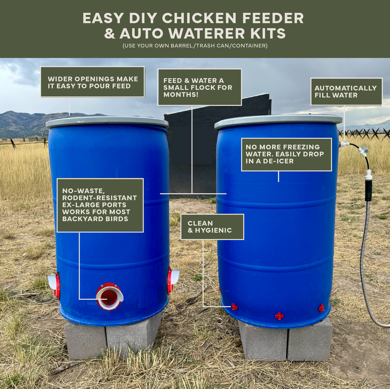 Easy Chicken Feeder and Automatic Waterer Kits – Chicken Chores Just ...